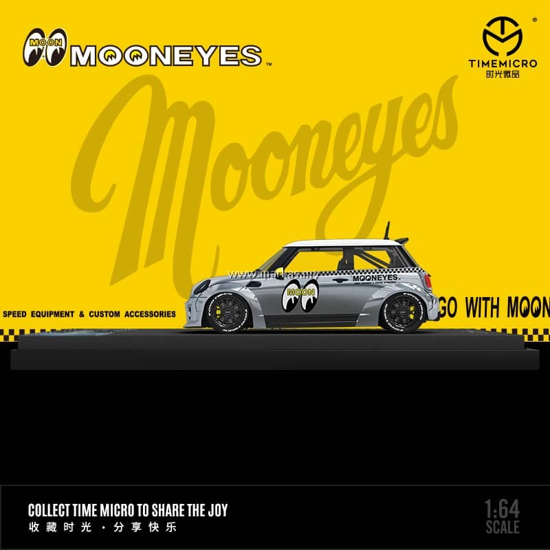 TIME MICRO 1/64 MINI COOPER MOONEYES SILVER SPECIAL EDITION