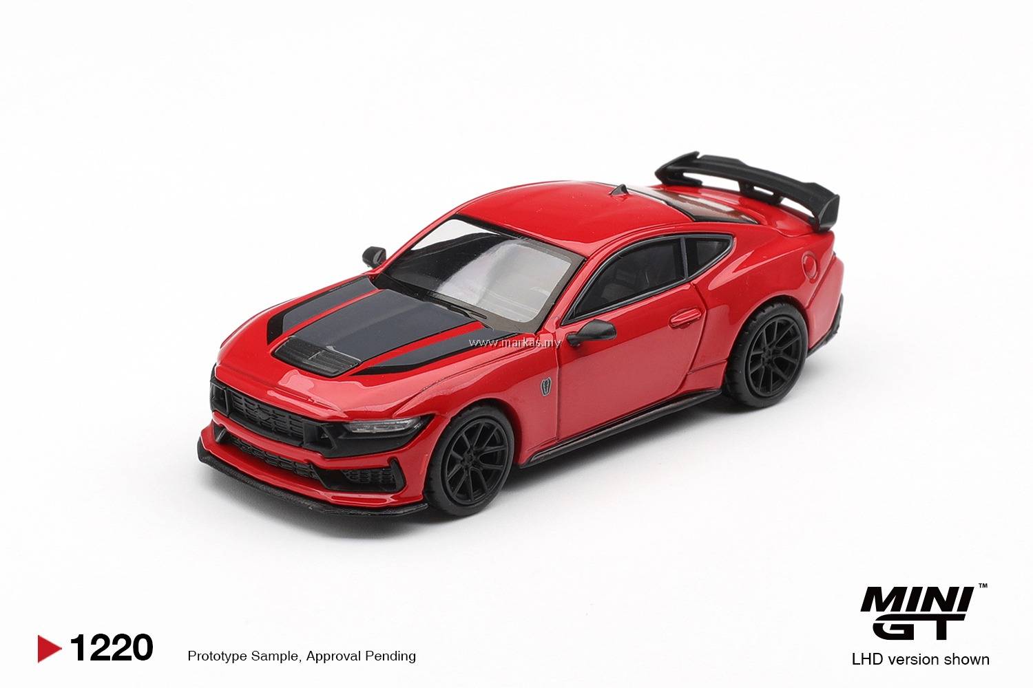 (PO) (STANDARD/BLISTER) MINI GT 1/64 #1220 FORD MUSTANG DARK HORSE RACE RED
