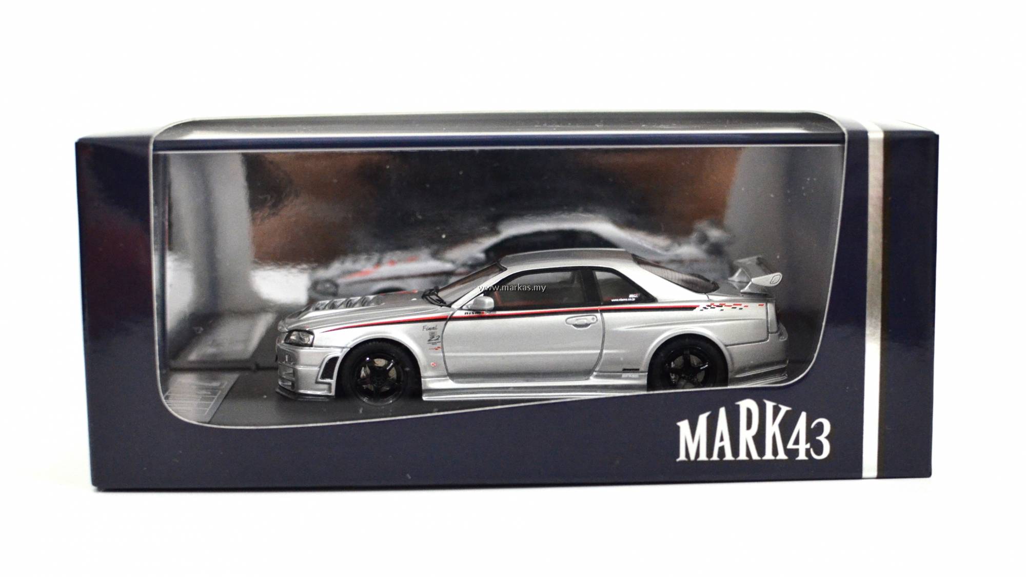 MARK43 NISMO R34 GT-R Z-TUNE SILVER/STRIPE