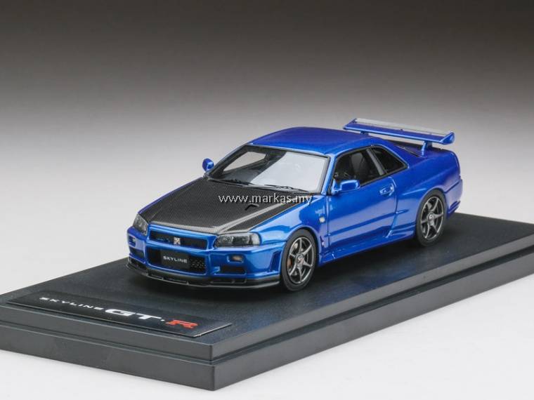 MARK43 NISSAN SKYLINE GT-R V SPECⅡ (BNR34) CARBON BONNET BAYSIDE BLUE