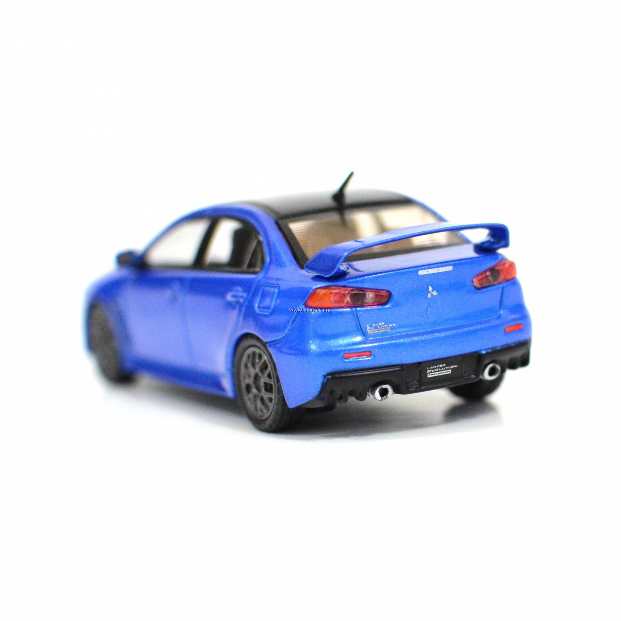 TARMAC WORKS - 1/64 MITSUBISHI LANCER EVOLUTION X FINAL EDITION OCTANE BLUE