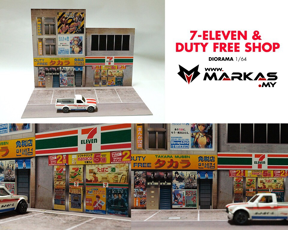 DIORAMA 1/64 - 7-ELEVEN & DUTY FREE SHOP