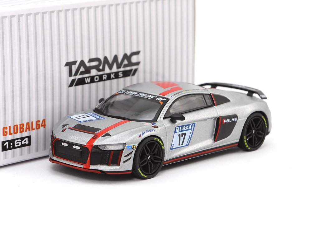 TARMAC WORKS 1/64 GLOBAL64 AUDI R8 LMS GT4 - 2017 24H NURBURGRING #17