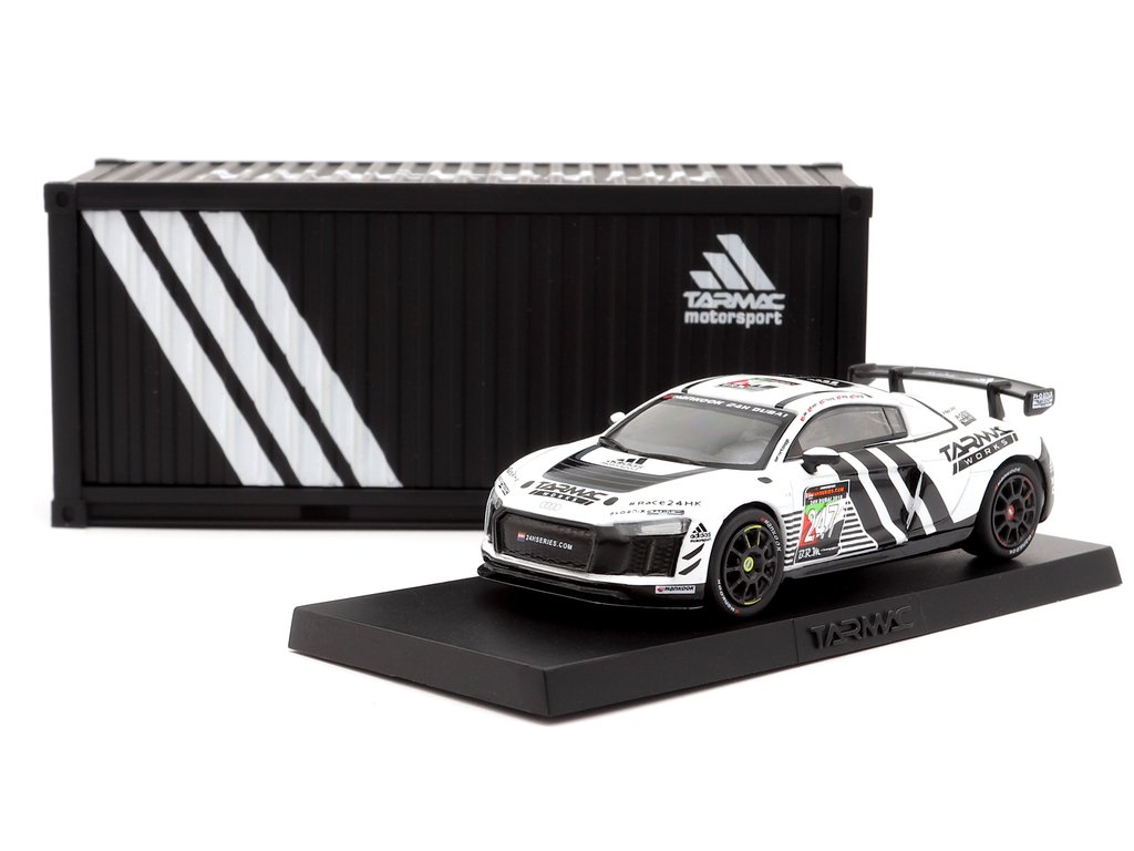 TARMAC WORKS 1/64 GLOBAL64 AUDI R8 LMS GT4 - DUBAI 24H 2018 PRESENTATION V