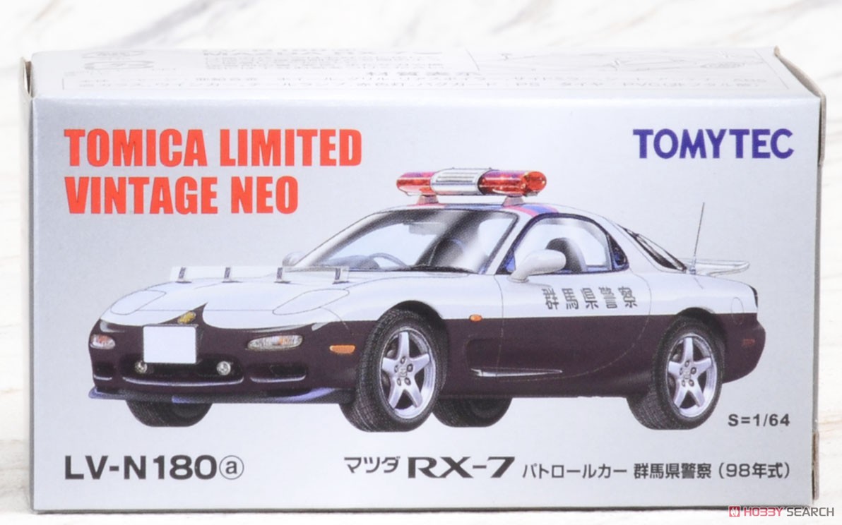 TOMICA LIMITED VINTAGE NEO MAZDA TLV-N180A MAZDA RX-7 POLICE CAR