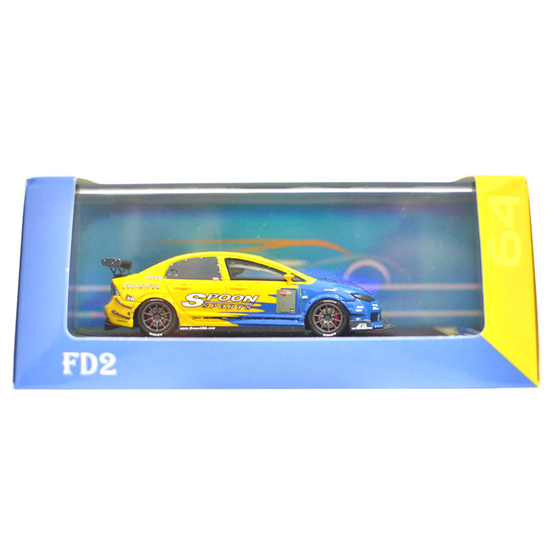 YM MODEL 1/64 HONDA CIVIC FD2R SPOON (MIDDLE SEAT)