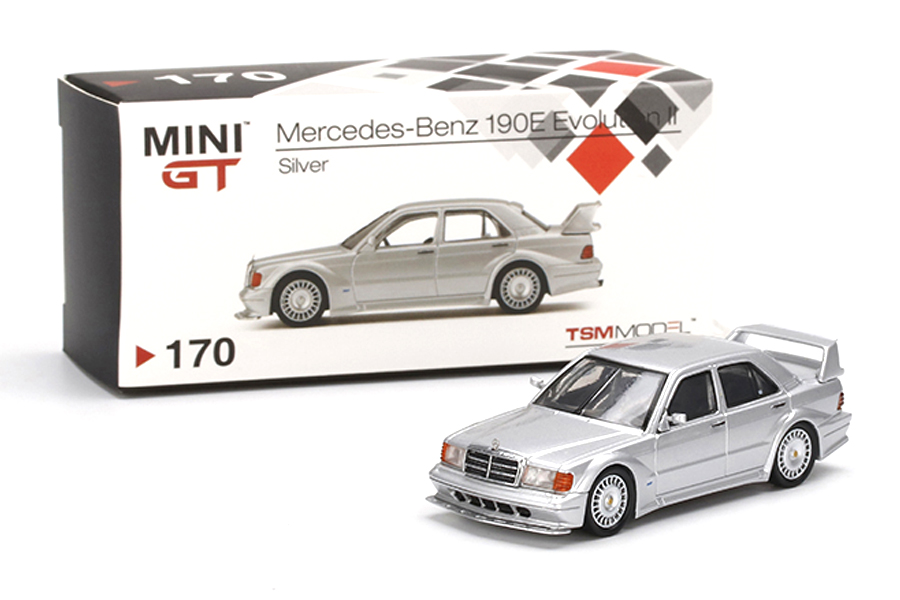 MINI GT 1/64 #170 MERCEDES BENZ 190E 2.5-16 EVOLUTION II DTM SILVER