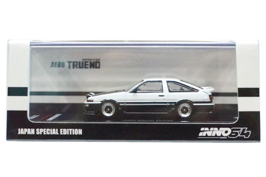INNO MODELS INNO64 1/64 TOYOTA SPRINTER TRUENO AE86 WHITE BLACK WITH ...