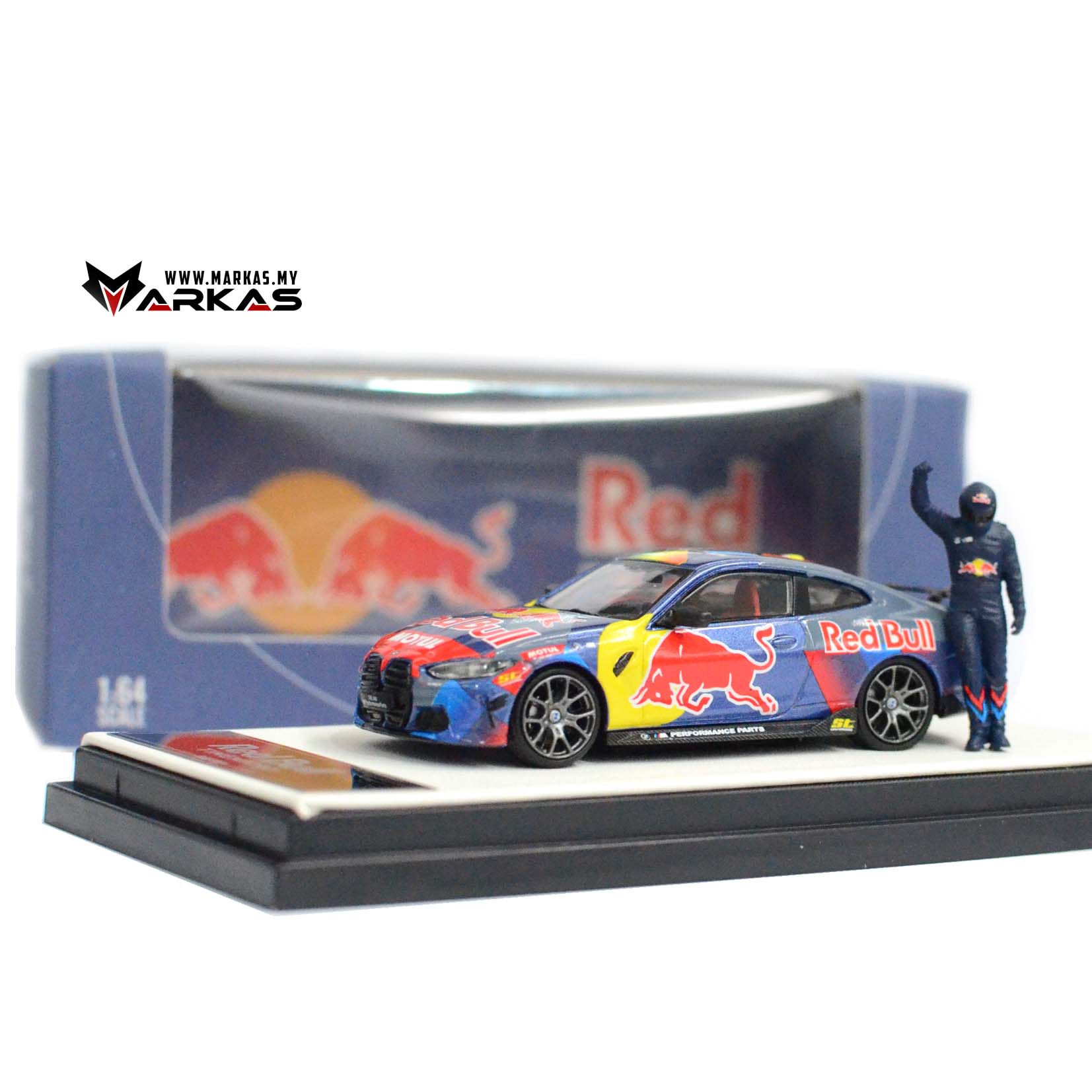 TIME MICRO 1/64 BMW THE M4 RED BULL WITH FIGURE LIMITED EDITION