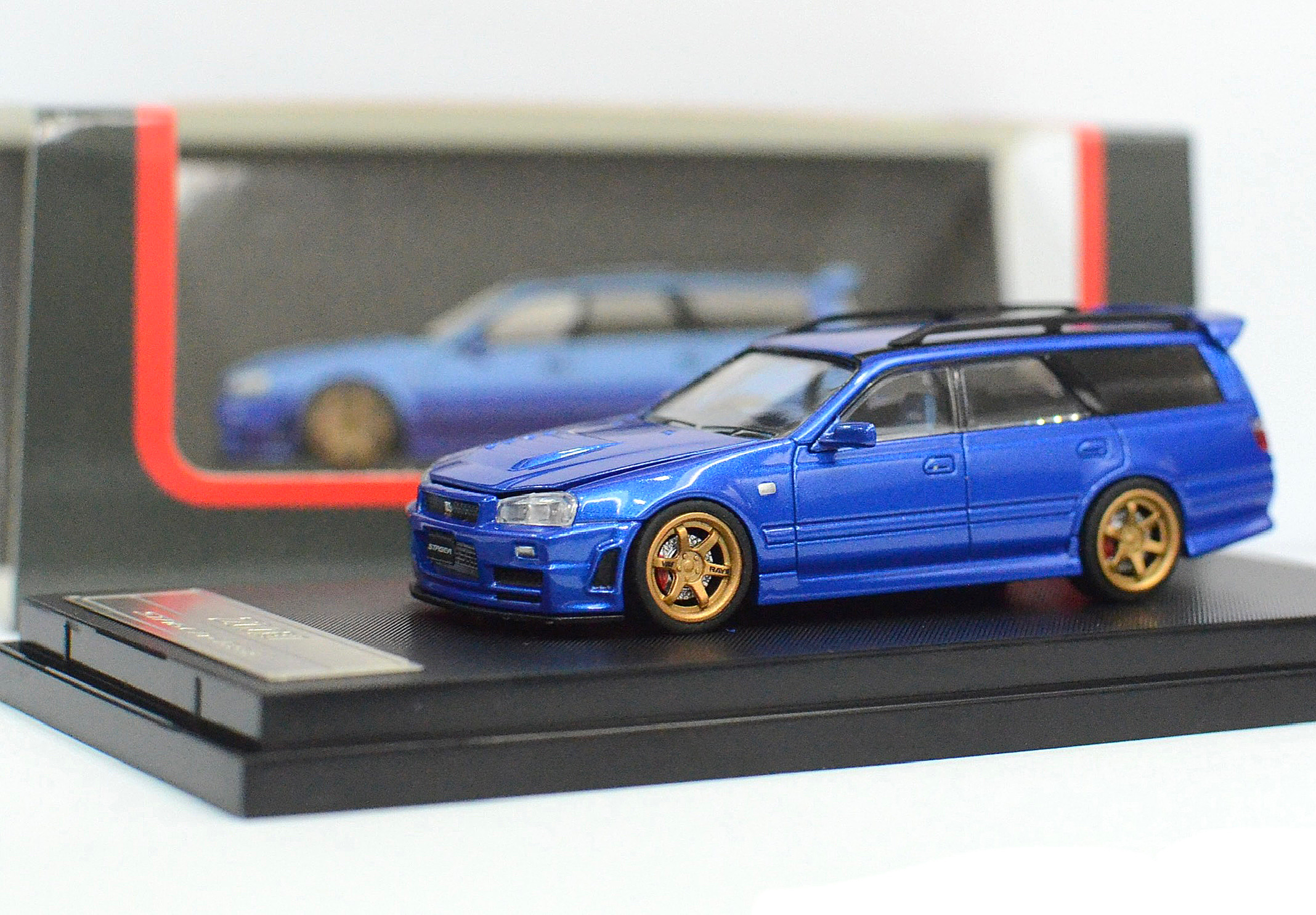ZOOM 1/64 STAGEA 1ST GEN WC34 260RS OPENABLE HOOD WITH DETAILED ENGINE BLUE