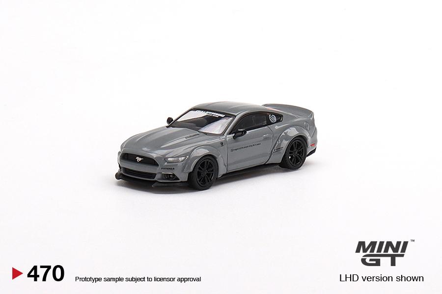 MINI GT 1/64 #470 FORD MUSTANG GT LB-WORKS GREY