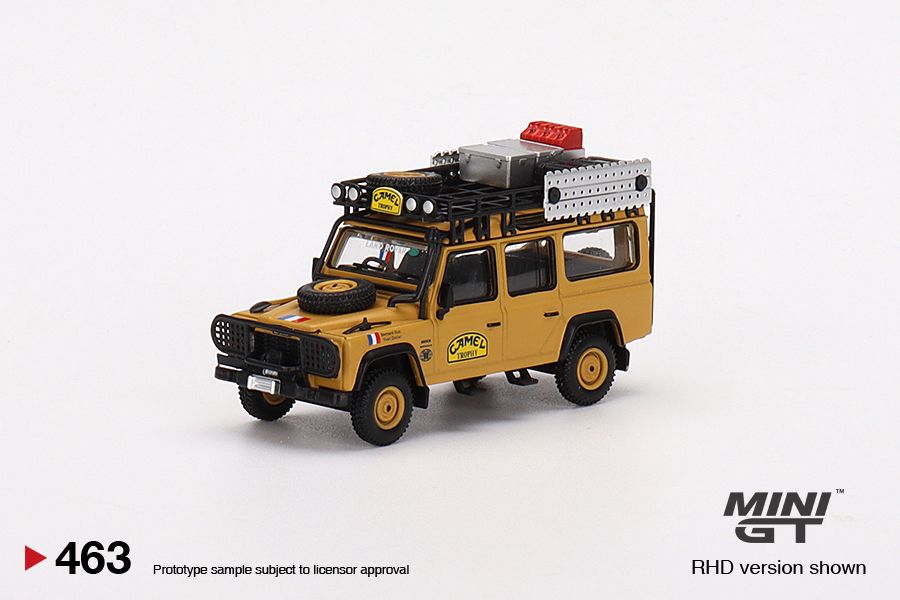 MINI GT 1/64 #463 LAND ROVER DEFENDER 110 1989 CAMEL TROPHY AMAZON TEAM ...