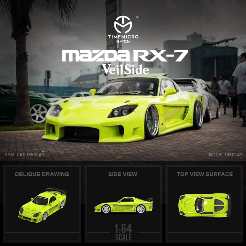 TIME MICRO 1/64 MAZDA RX-7 VEILSIDE APPLE GREEN